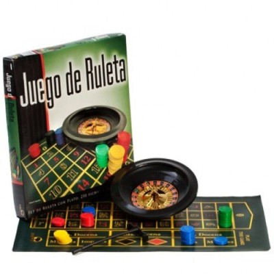 JUEGO DE RULETA BISONTE SET CON PLATO 250 FICHAS Y PAÑO - Alvarezweb
